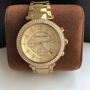 Michael Kors | Accessories | New Michael Kors Gold Parker Ladies Watch ...